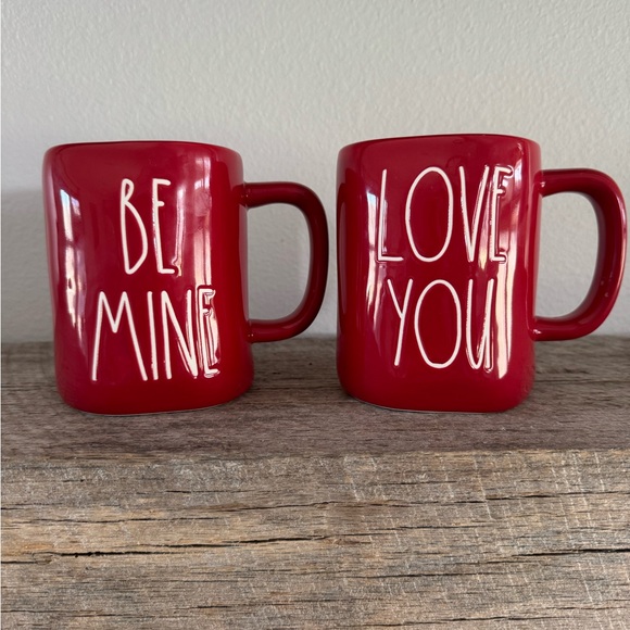 Rae Dunn | Kitchen | Rae Dunn Red Love You Be Mine Mugs | Poshmark
